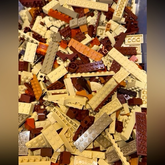 Lego | Toys | 2lbs Genuine Lego Bulk Tan Dark Tan Blend Random Bricks ...
